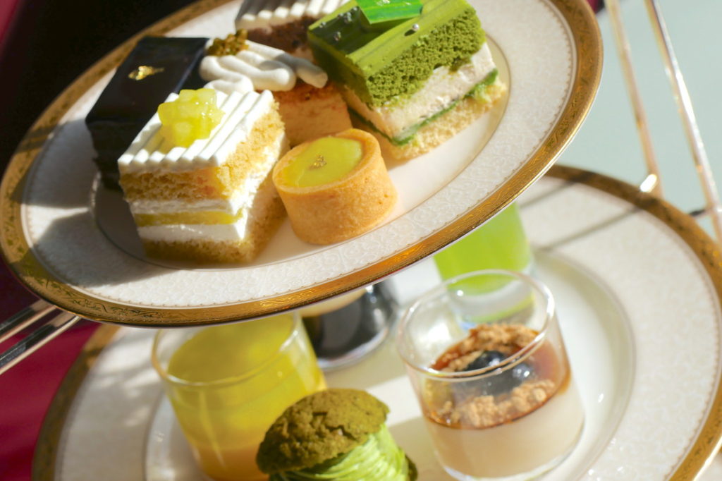 Sublime afternoon tea overlooking a Japanese garden with a waterfall ...
