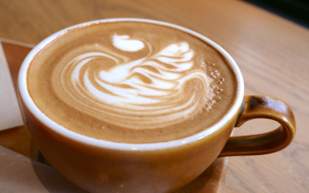 Hunting for autumn leaves - and delicious caffè latte!